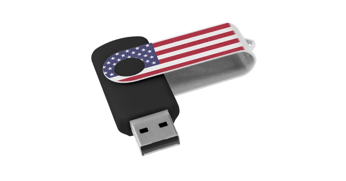 USA Flag USB Swivel Flash Drive | Zazzle