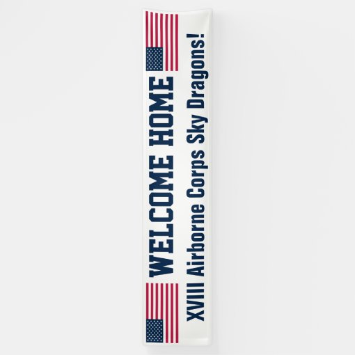 USA Flag Welcome Home Custom Banner | Zazzle