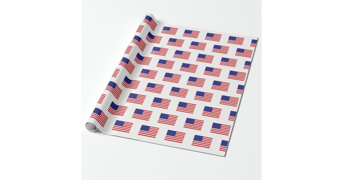 USA Flag wpcnt Wrapping Paper | Zazzle