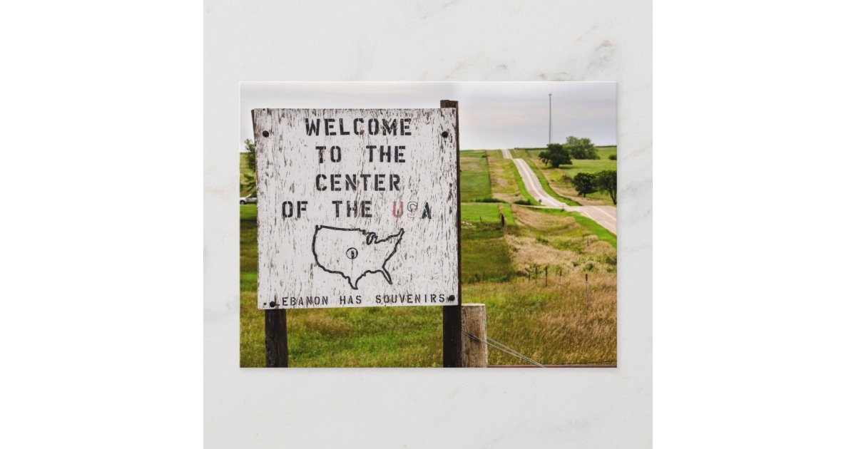 USA Geographic Center - Lebanon, Kansas Postcard | Zazzle