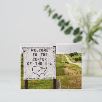 USA Geographic Center - Lebanon, Kansas Postcard | Zazzle
