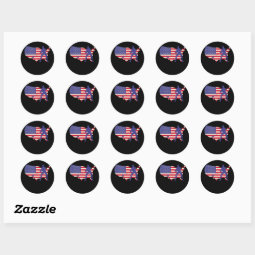 USA Hammer Throwing American Flag Hammer Thrower Classic Round Sticker ...