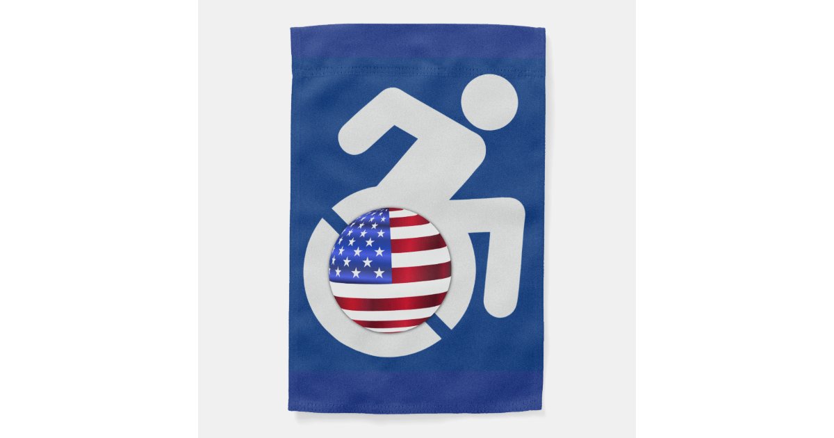 USA Handicapped Garden Flag | Zazzle