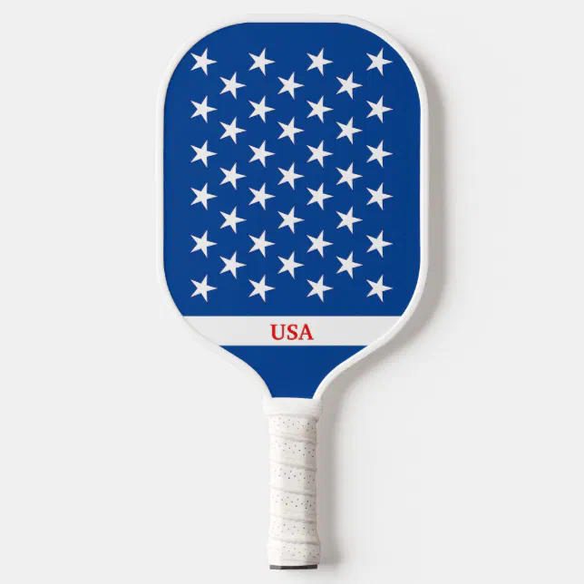 USA Happy 4th of July Red White Blue Stars Stripes Pickleball Paddle ...