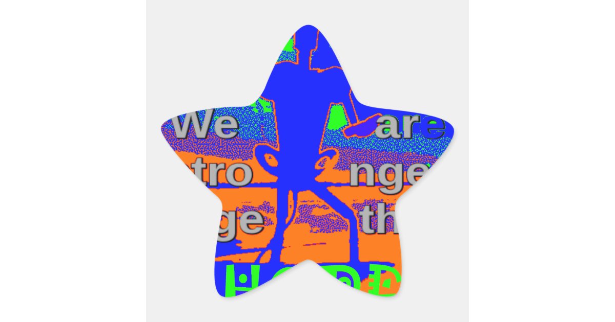 USA Hillary Hope We Are Stronger Together Star Sticker | Zazzle