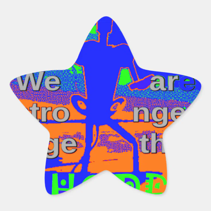 USA Hillary Hope We Are Stronger Together Star Sticker | Zazzle