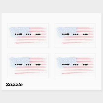 USA in Morse Code with Flag Sticker - Customize | Zazzle