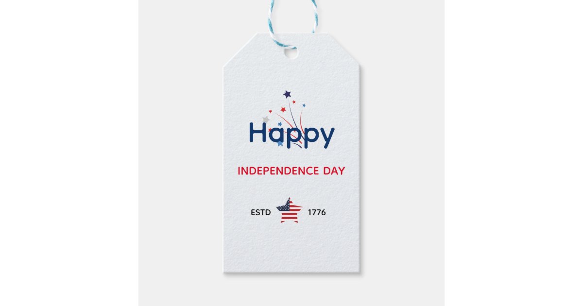 USA Independence day 4th of July Greetings Gift Tags | Zazzle