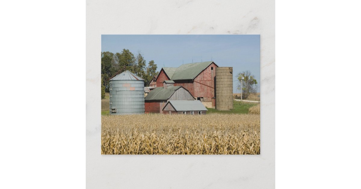 USA, IOWA, Froelich: Old farm Postcard | Zazzle