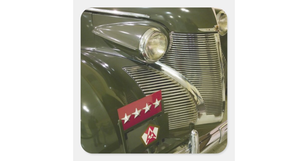 USA, Kentucky, Fort Knox: Patton Museum of Square Sticker | Zazzle
