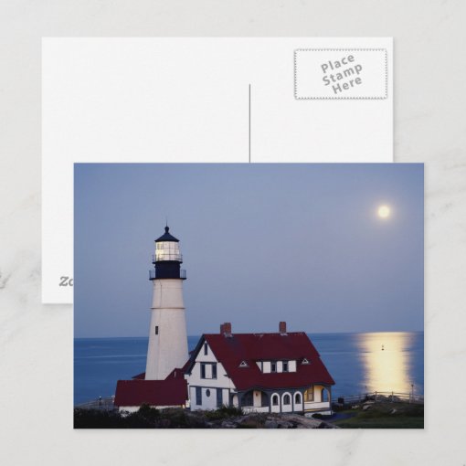 USA, Maine, Portland, Cape Elizabeth, Lighthouse Postcard | Zazzle
