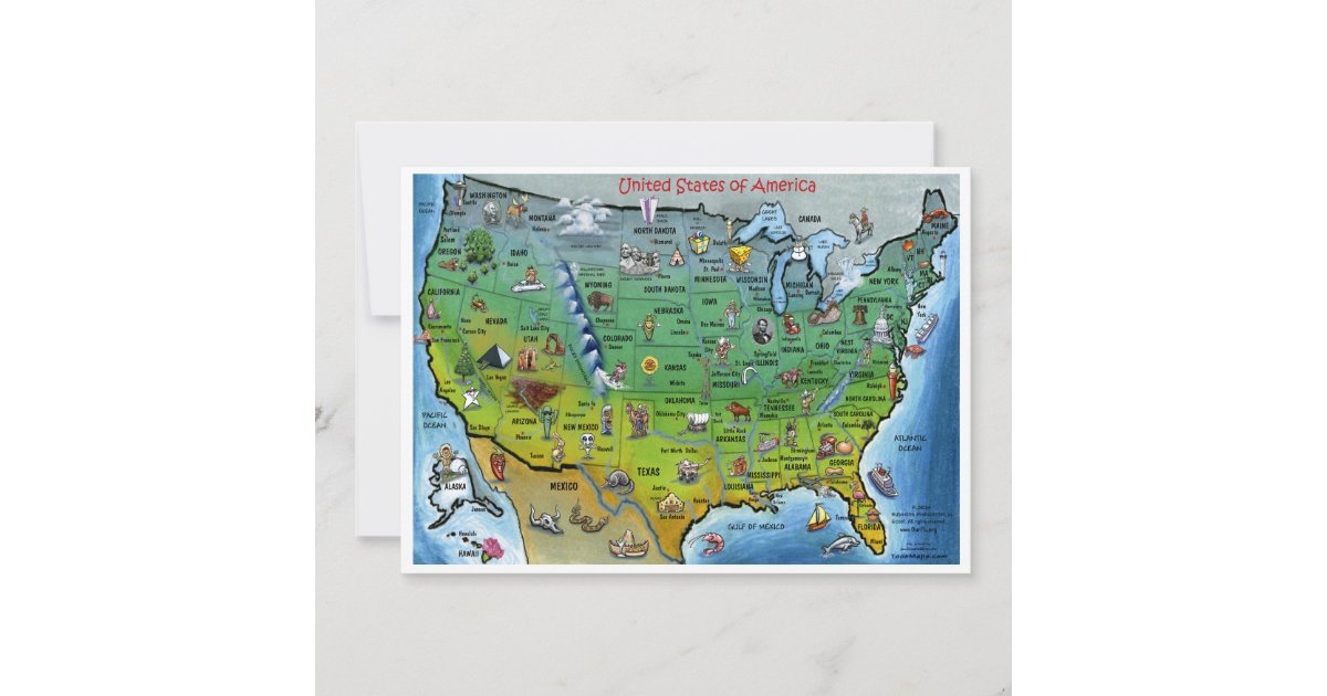 USA Map Invitation | Zazzle