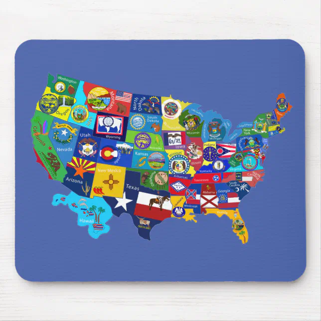 USA Map Mouse Pad | Zazzle