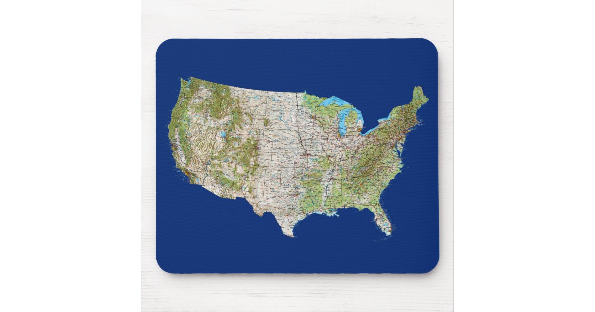 USA Map Mousepad | Zazzle
