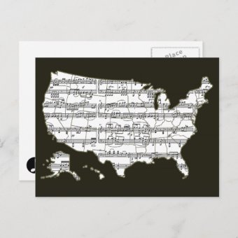 USA Map & Musical Notes | Zazzle