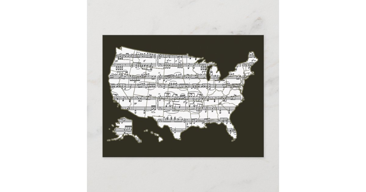 USA Map & Musical Notes | Zazzle