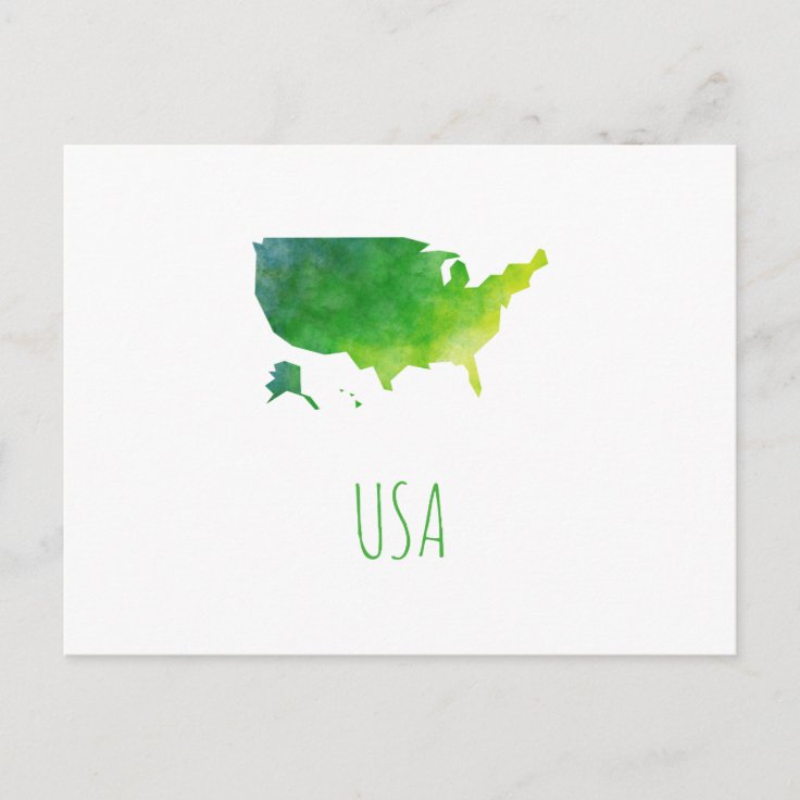 USA Map Postcard | Zazzle