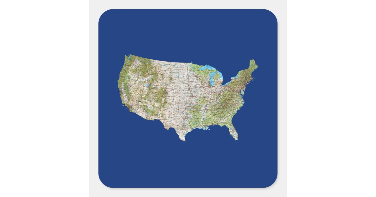 USA Map Sticker | Zazzle