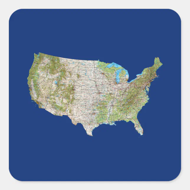 USA Map Sticker | Zazzle