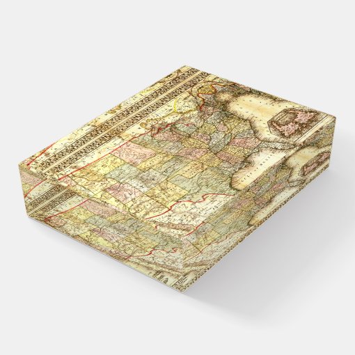 USA Map Vintage Old Paperweight | Zazzle
