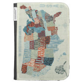 USA Map with States in Words Kindle 3 Covers | Zazzle