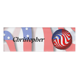 Usa Flag Name Tag Template