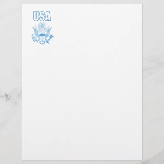 USA national emblem Letterhead | Zazzle