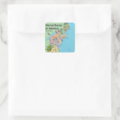 USA Northeast States Map Square Sticker | Zazzle