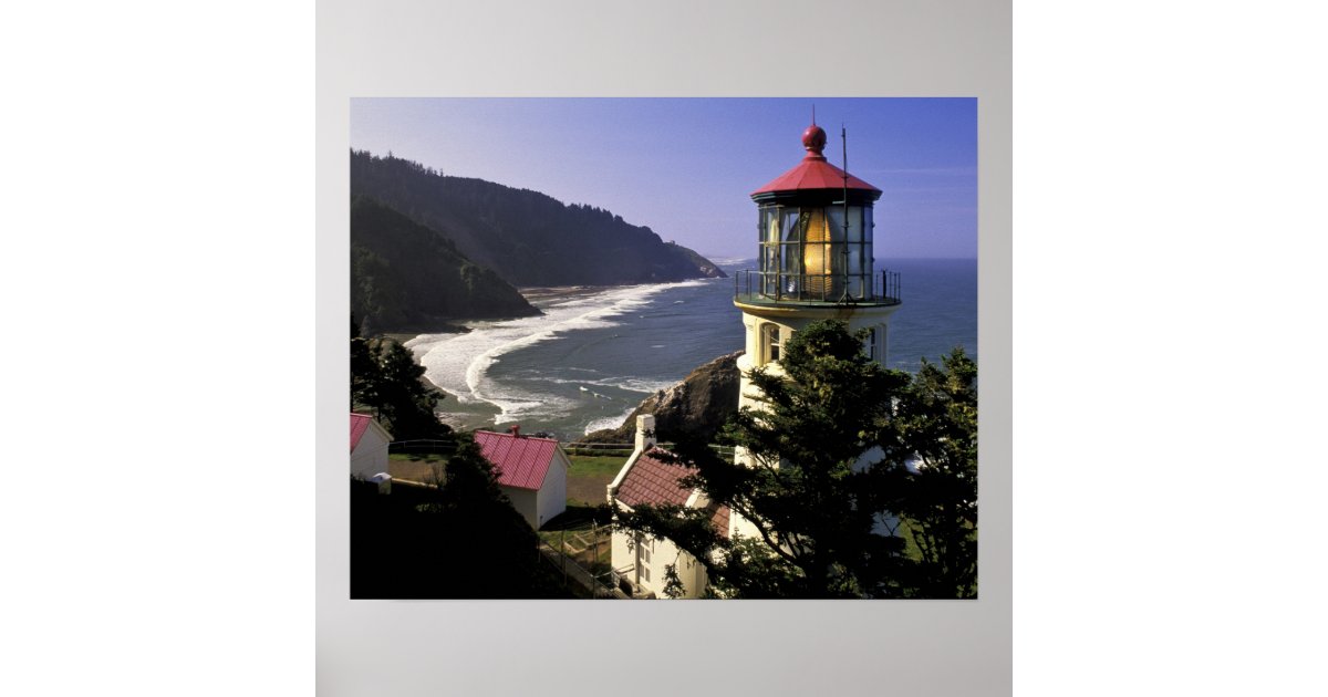USA, Oregon, Florence. Heceta Head Lighthouse Poster | Zazzle