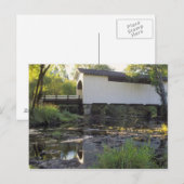 USA, Oregon. Harris covered bridge over Marys Postcard | Zazzle