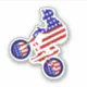 USA Patriotic Biking BMX Sticker | Zazzle