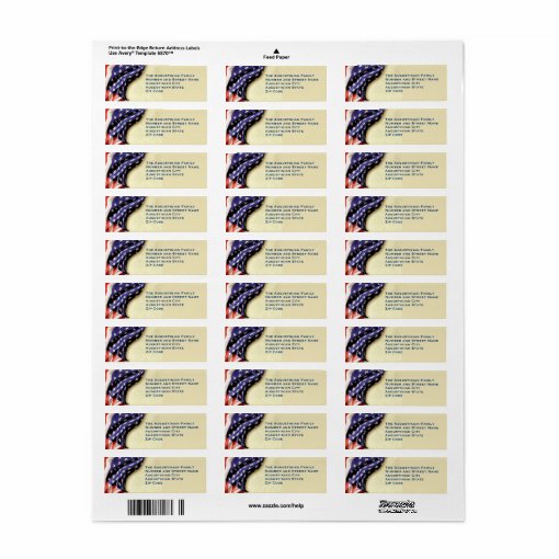 USA Patriotic Flag Customized Return Address Label | Zazzle