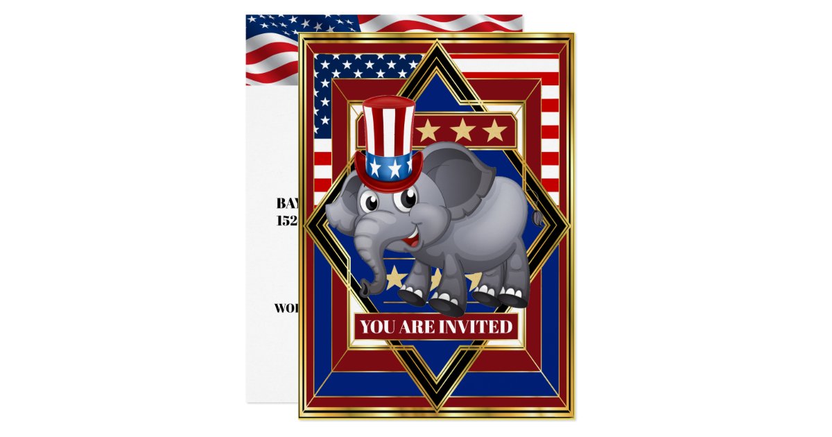 USA Patriotic Republican Invitation | Zazzle.com