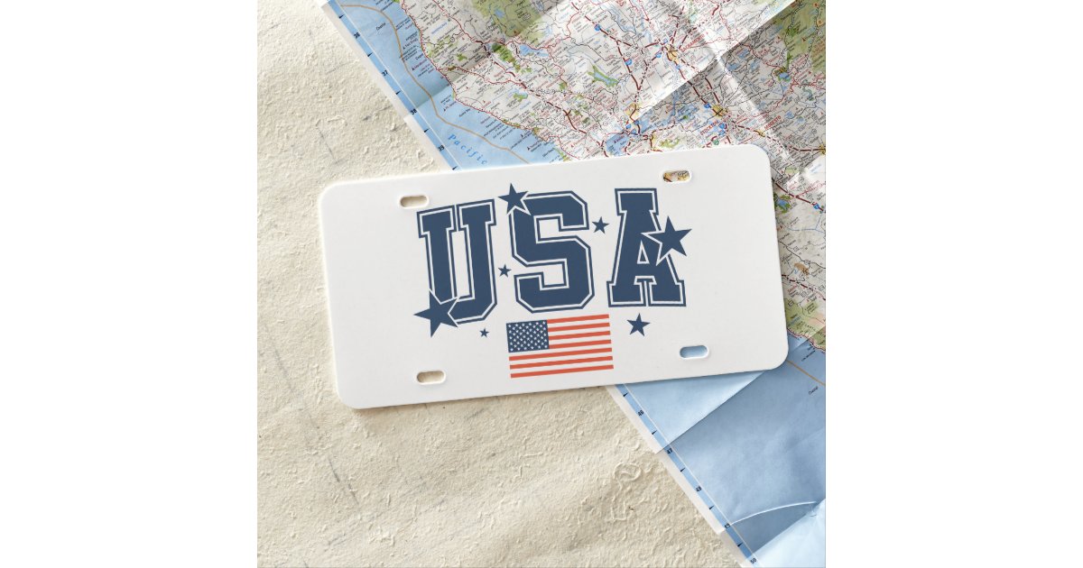 USA Plastic License Plate | Zazzle