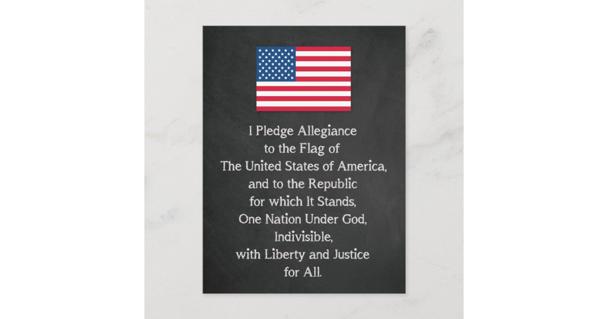 USA Pledge of Allegiance Flag Postcard | Zazzle