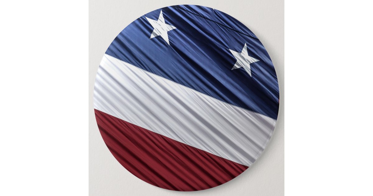 USA Red, White and Blue American Patriotic Flag Button | Zazzle