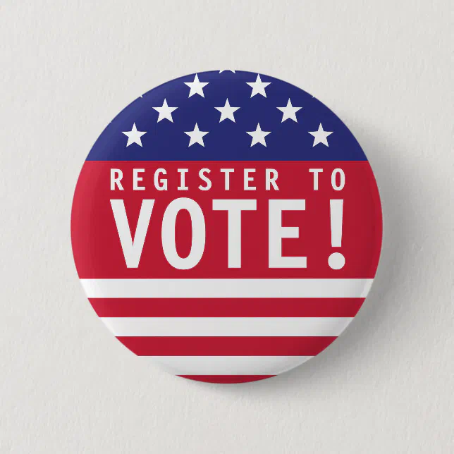 USA Register to Vote Button | Zazzle