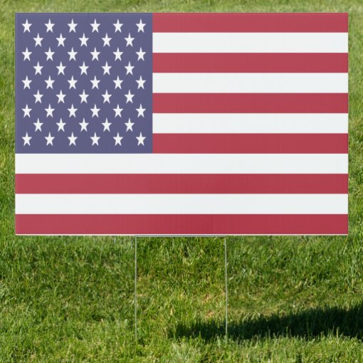 USA Stars and Stripes Flag Yard Sign | Zazzle