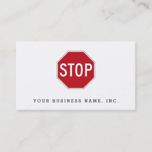 USA Stop Sign Business Card | Zazzle