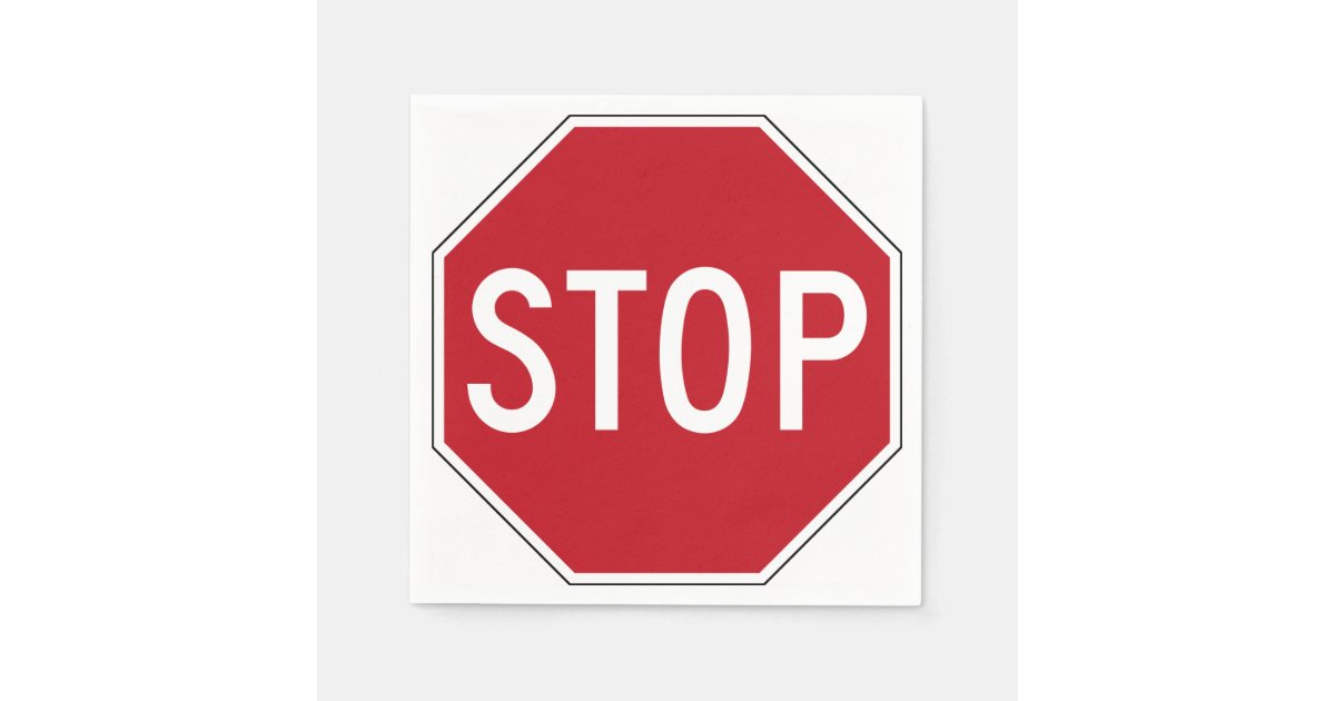 USA Stop Sign Paper Napkins | Zazzle