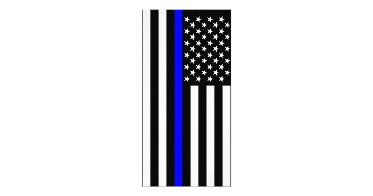 USA Thin Blue Line Card | Zazzle