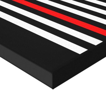 USA Thin Red Line on a Canvas Print | Zazzle