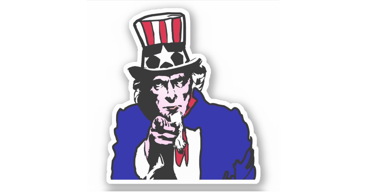 USA Uncle Sam Sticker | Zazzle