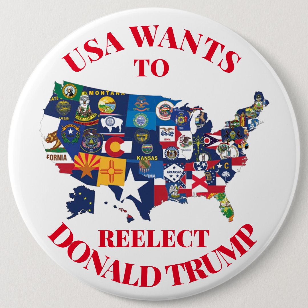 USA wants to Reelect Donald Trump Button | Zazzle