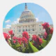 USA, Washington DC, Capitol Building Classic Round Sticker | Zazzle