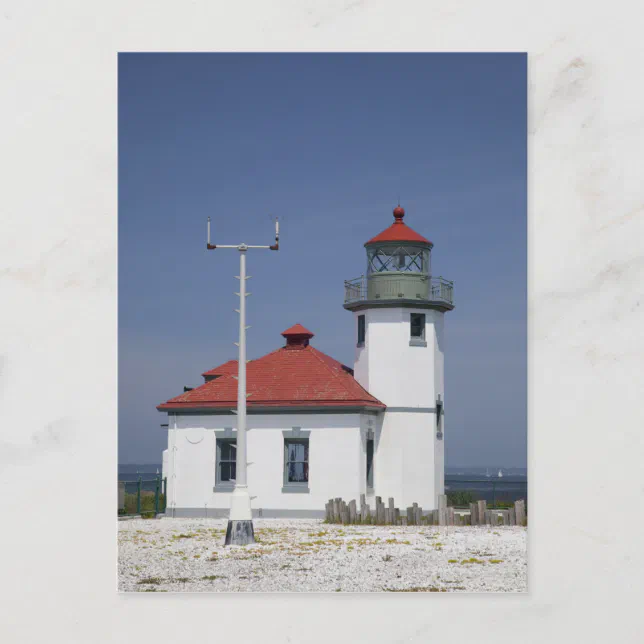 USA, Washington, Seattle, Alki Point Lighthouse, Postcard | Zazzle