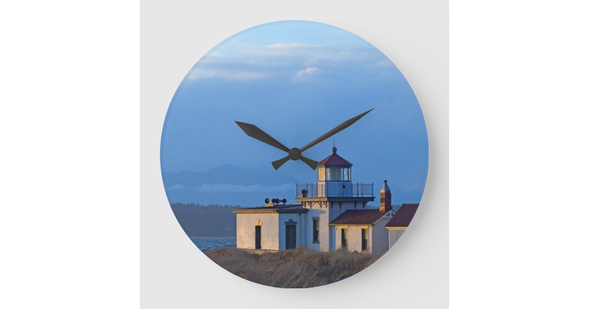 USA, Washington, Seattle, Puget Sound Large Clock | Zazzle