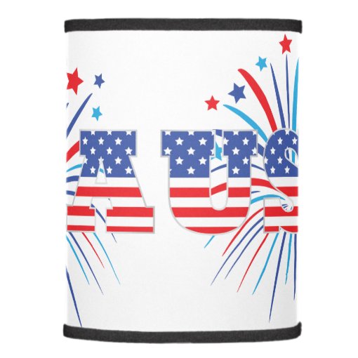 USA with red white and blue fireworks Lamp Shade | Zazzle