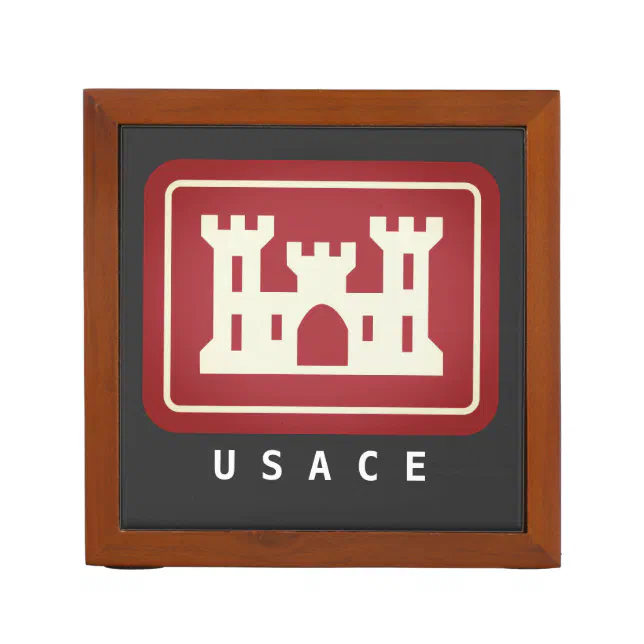 USACE Logo & Text Desk Organizer | Zazzle