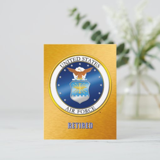 USAF Retired Postcard | Zazzle